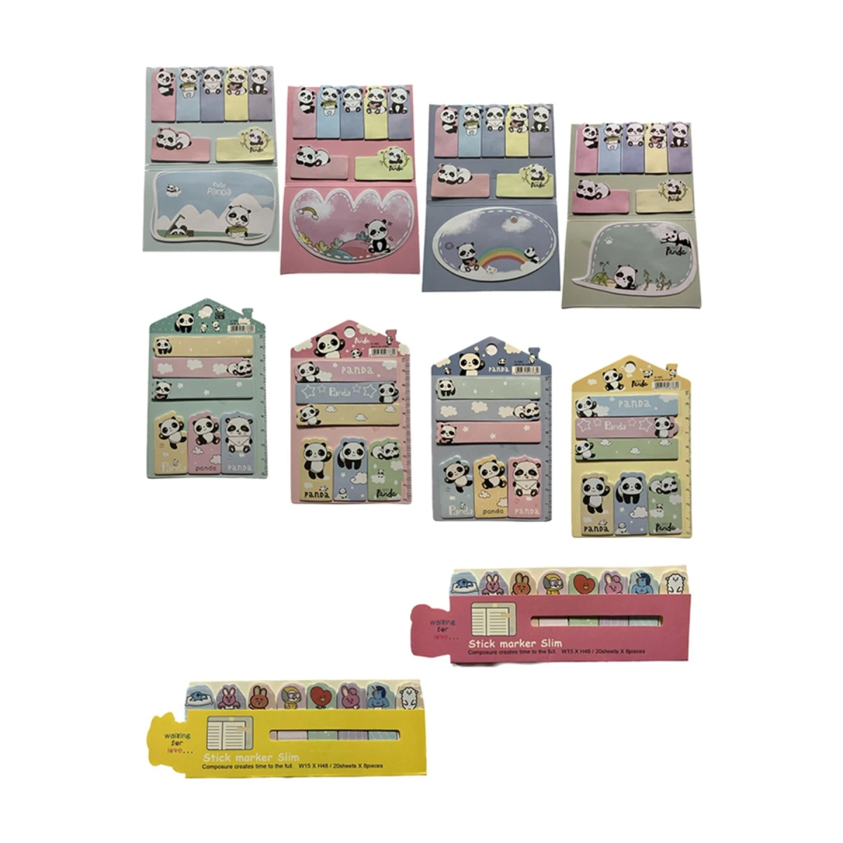 Stick Note Sevimli Panda, Panda, Bts Bt21 Post-it Seti (10 Adet ...