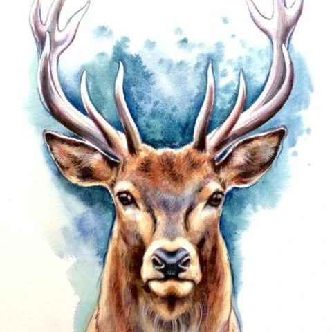 Sayılarla Boyama Ahşap Masa Üstü Şövalye Ile Birlikte Geyik - [BETA ...